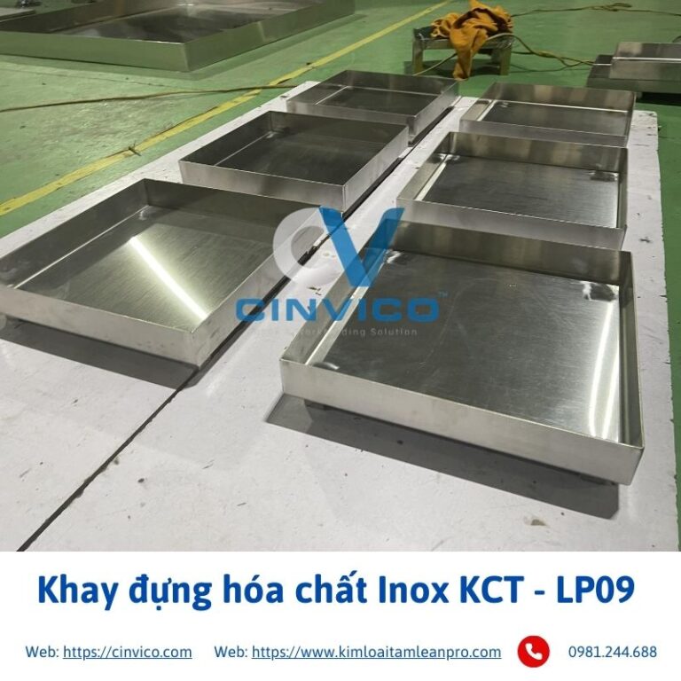 Khay chống tràn hóa chất inox KCT-LP08 - Cinvico